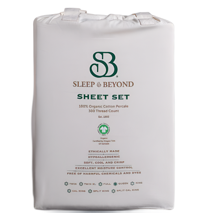 Sleep & Beyond Organic Cotton Percale Sheet Set – Nature's Crib